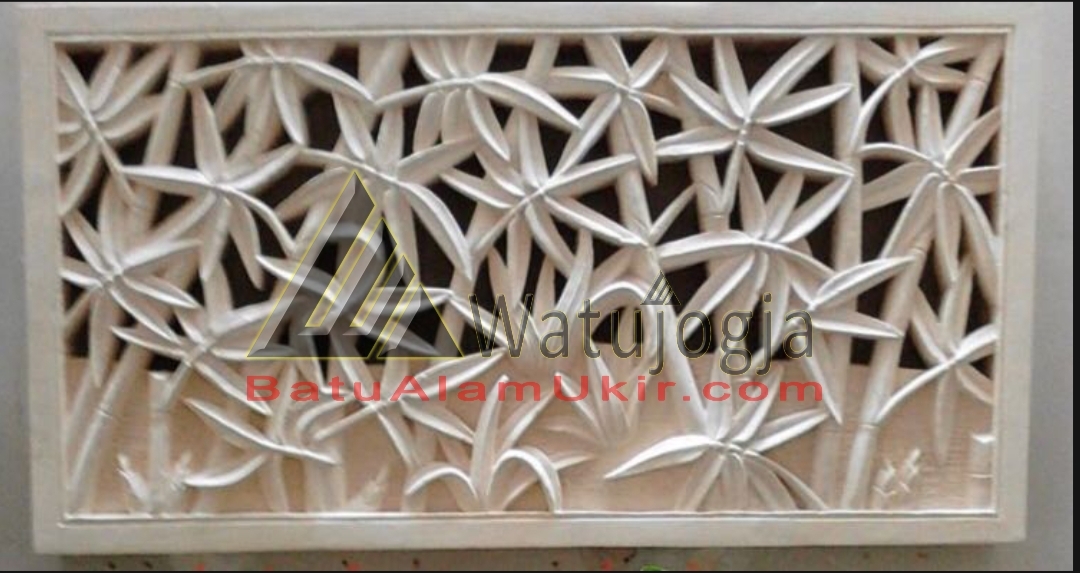 roster motif bambu, roster batu paras, batu alam jogja